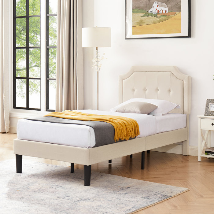Red Barrel Studio® Saylah Upholstered Metal Platform Bed | Wayfair