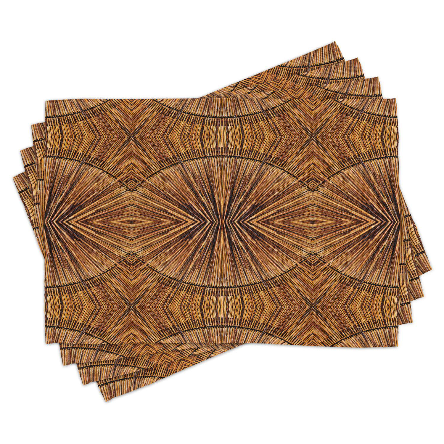 PET SUPPLY PLUS INC Tribal Place Mats , Boho Bamboo Pattern Prehistoric ...