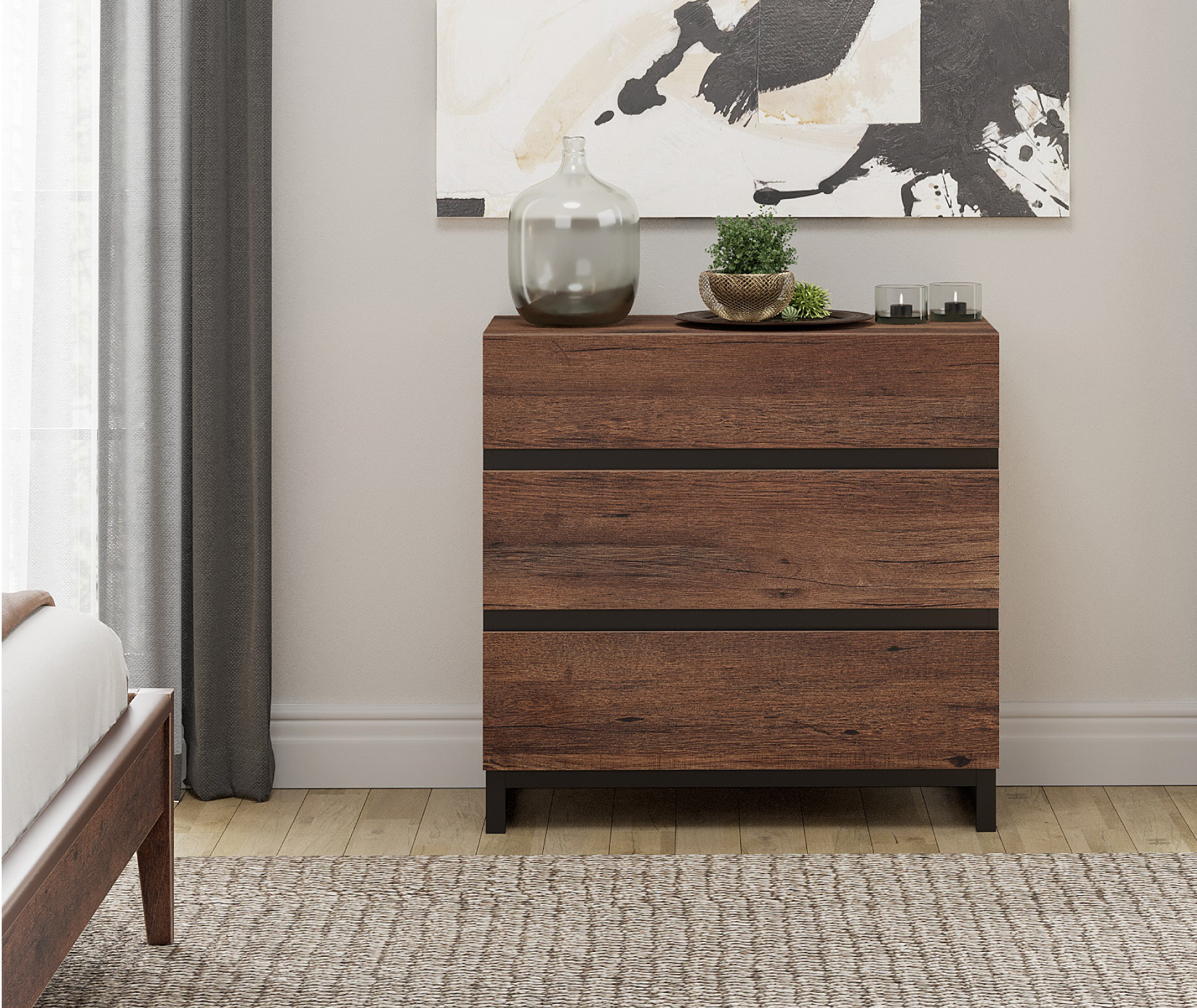 Latitude Run® Modern Wooden Dresser For Bedroom Or Living Room, Closet ...