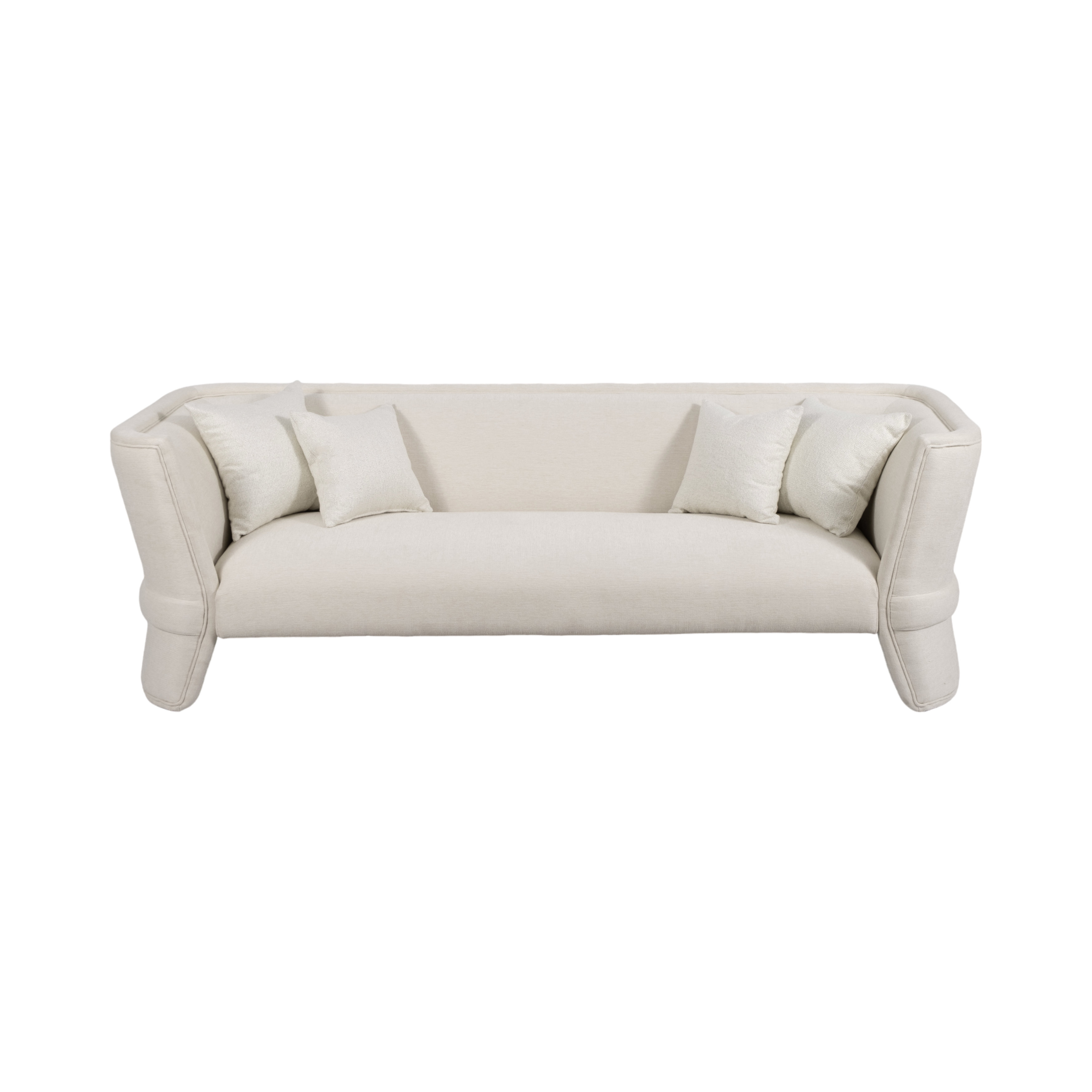 Hokku Designs Preito Sofa, Ivory/Beige | Wayfair