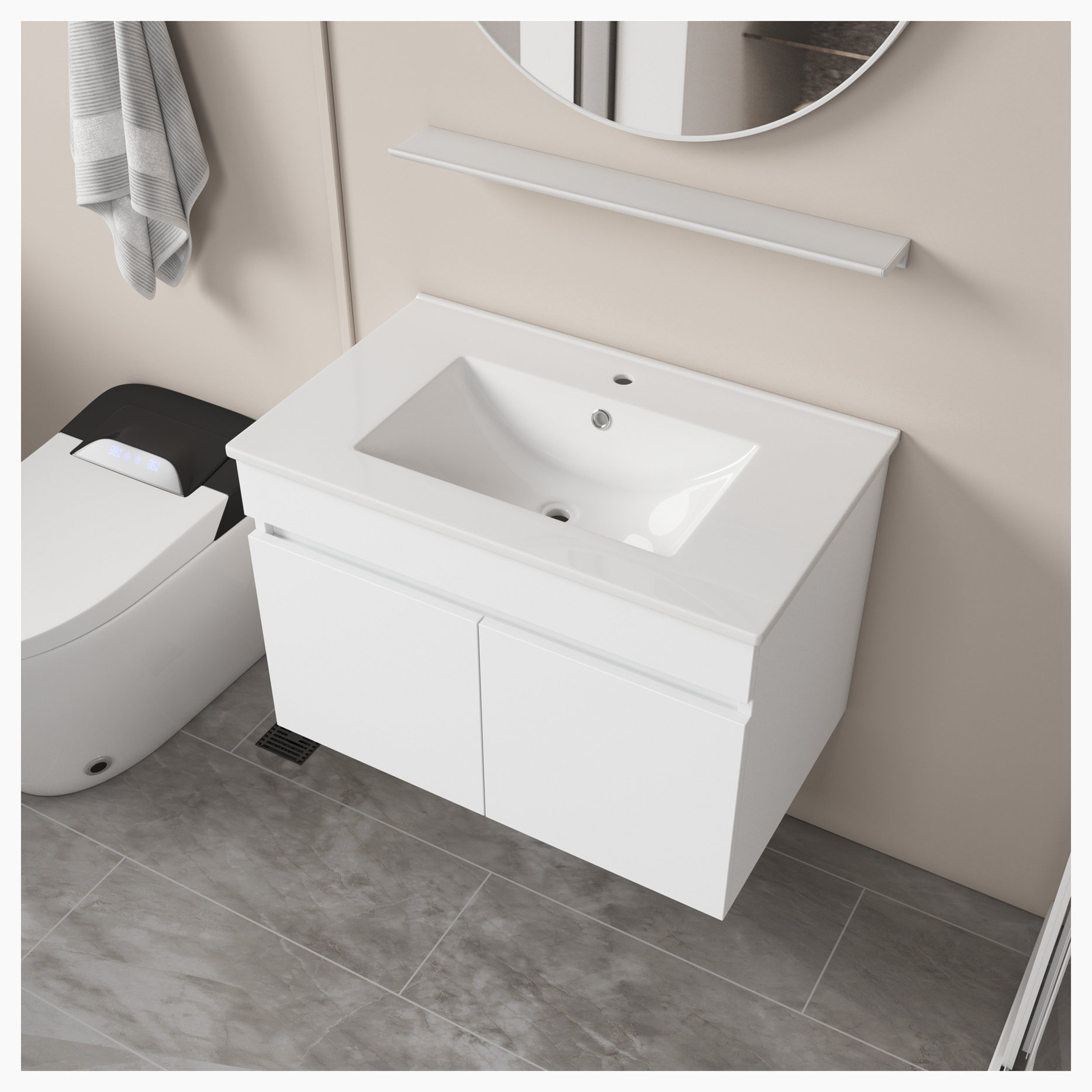 Ebern Designs Quindarius 24" W x 18" D x 20" H Single Bathroom Vanity ...