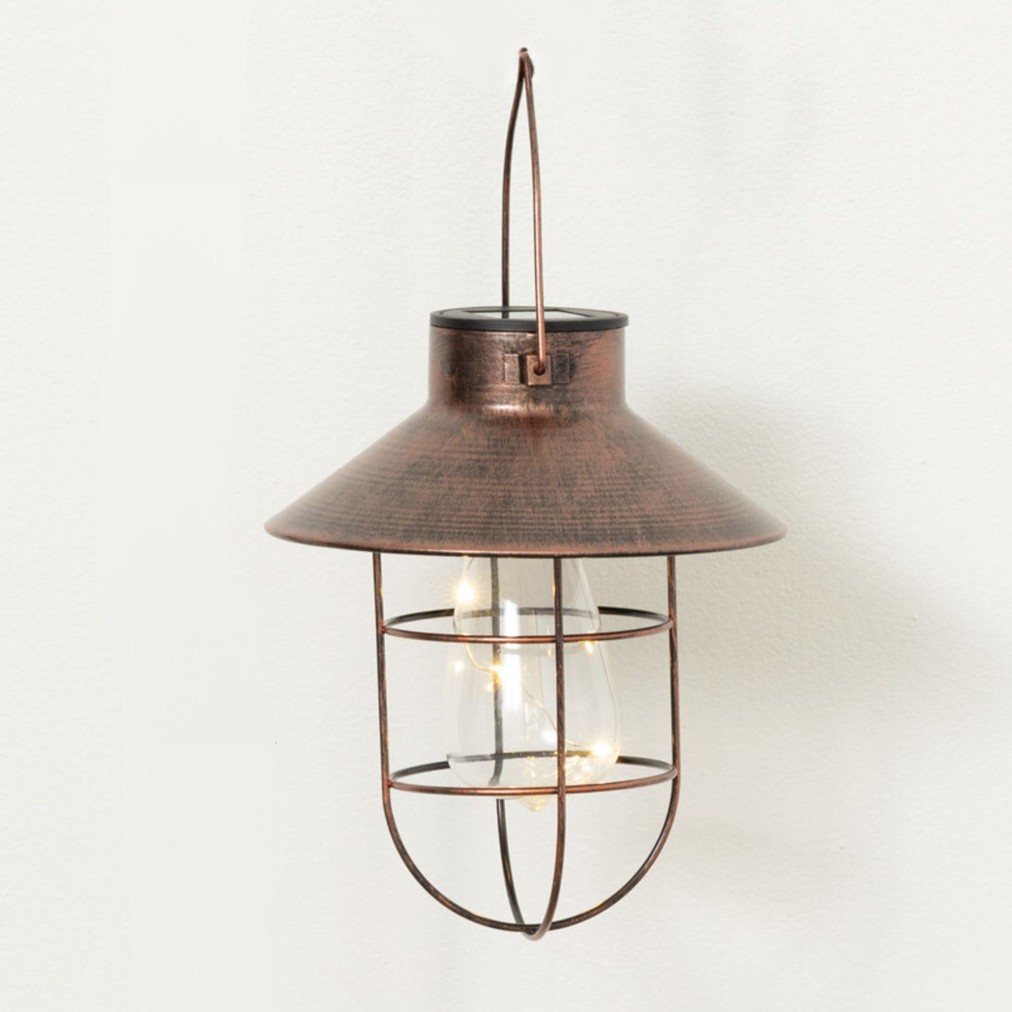 Clover Lane Copper/Black Solar Powered Metal Pathway Light | Wayfair