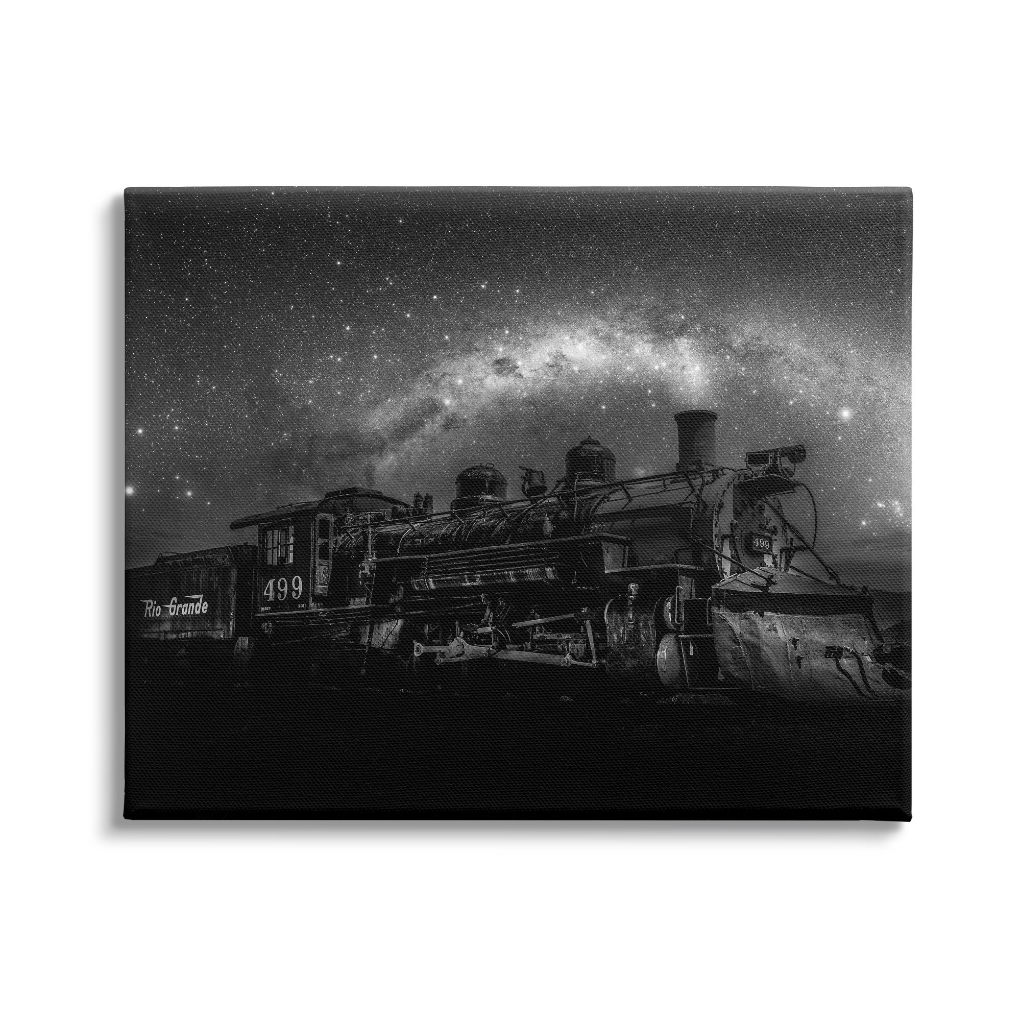 Williston Forge Train And Night Sky On Canvas by Daniel Sproul Print ...