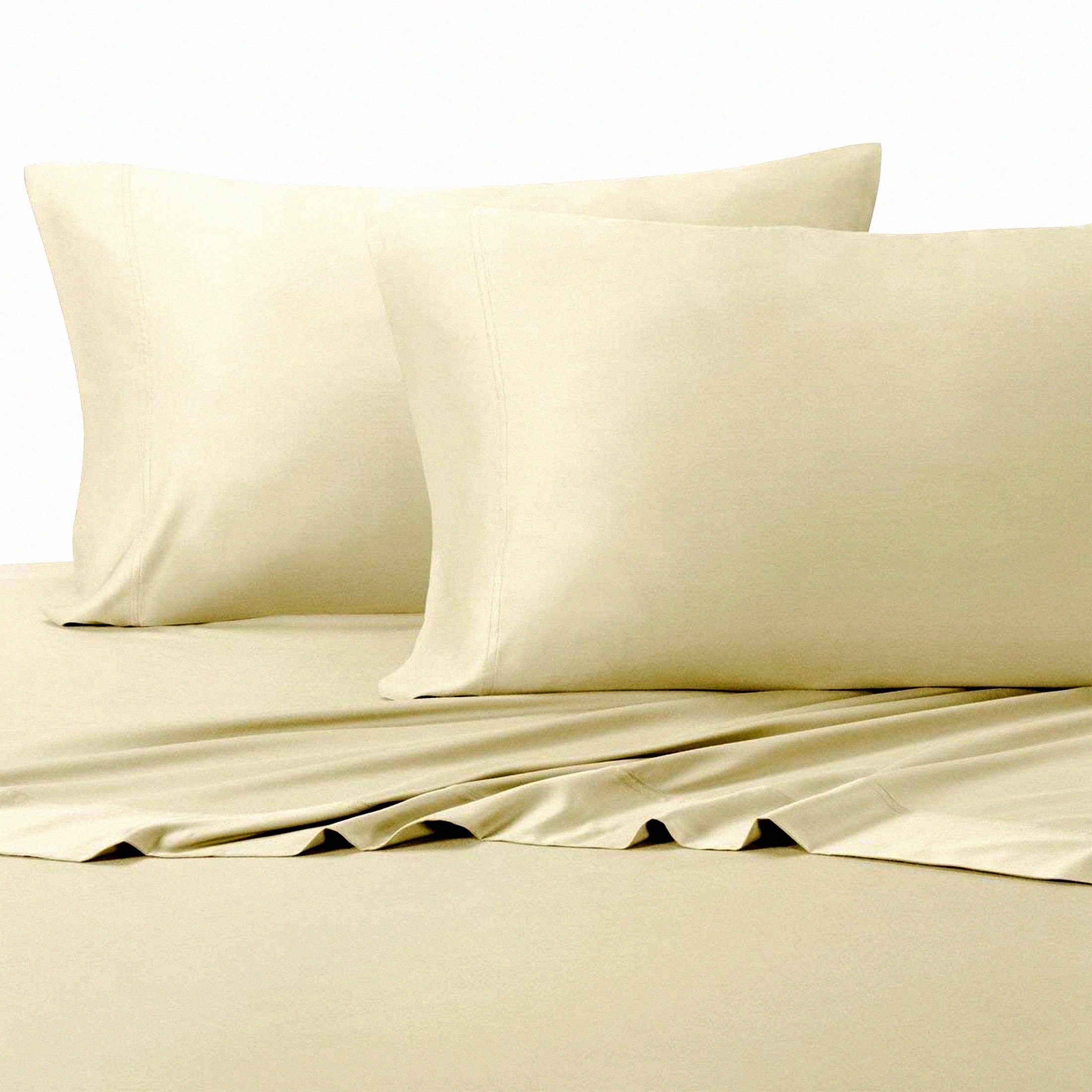 BRBCA Luxury Cotton Sand Twin XL Bedding Set - Silky Soft Hybrid Sheets - 3PC Extra Long Sheet ...
