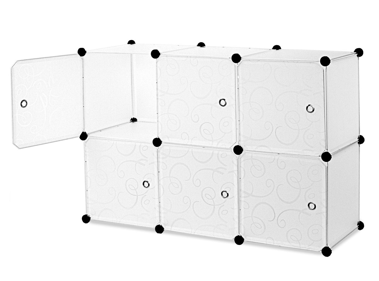 Mount-it Work-It! Cube Storage Organizer, 6 Cubes, Stackable Portable ...