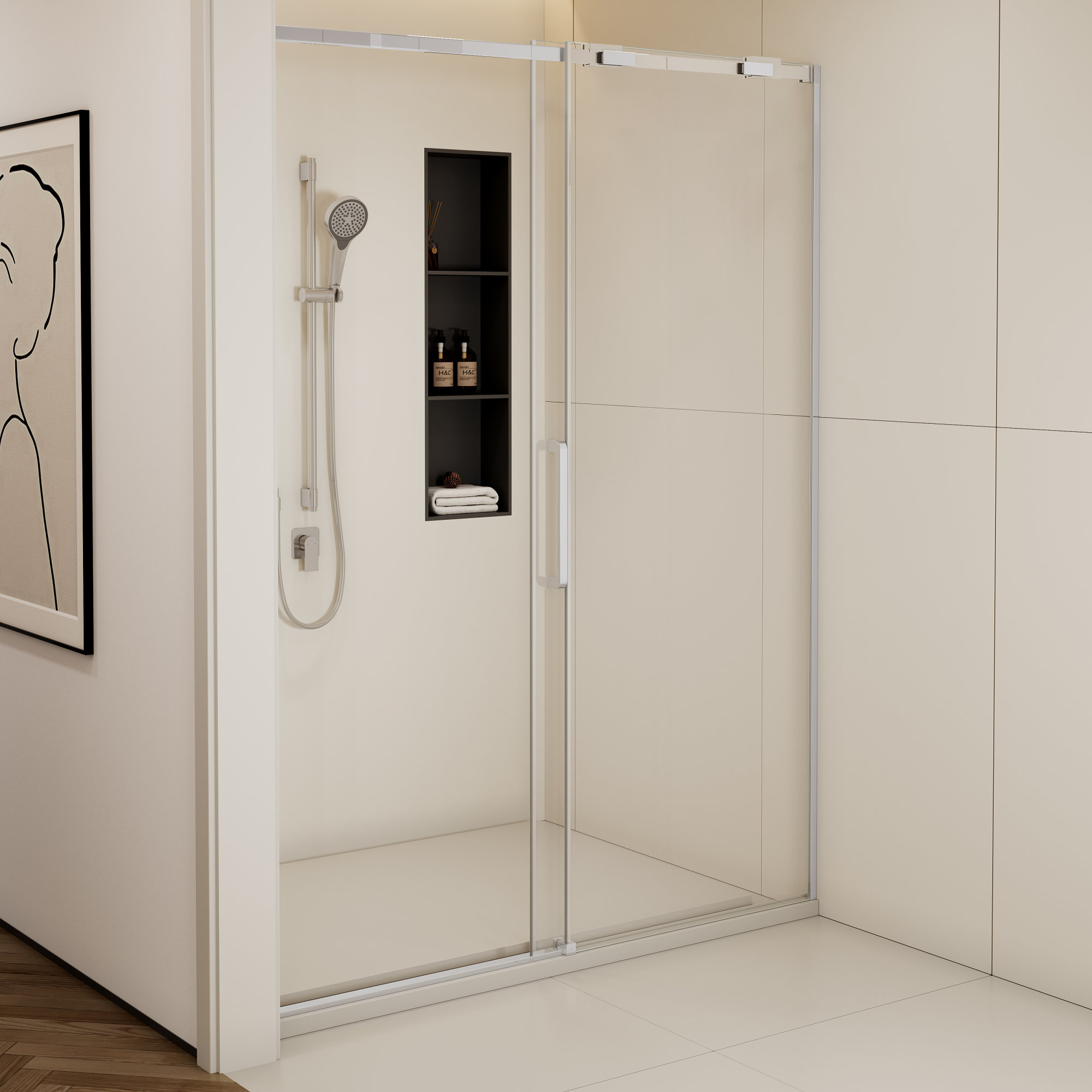 JINXUNDA Anti-derailment Sliding System Stainless Steel Modern Shower Solutions - Wayfair Canada