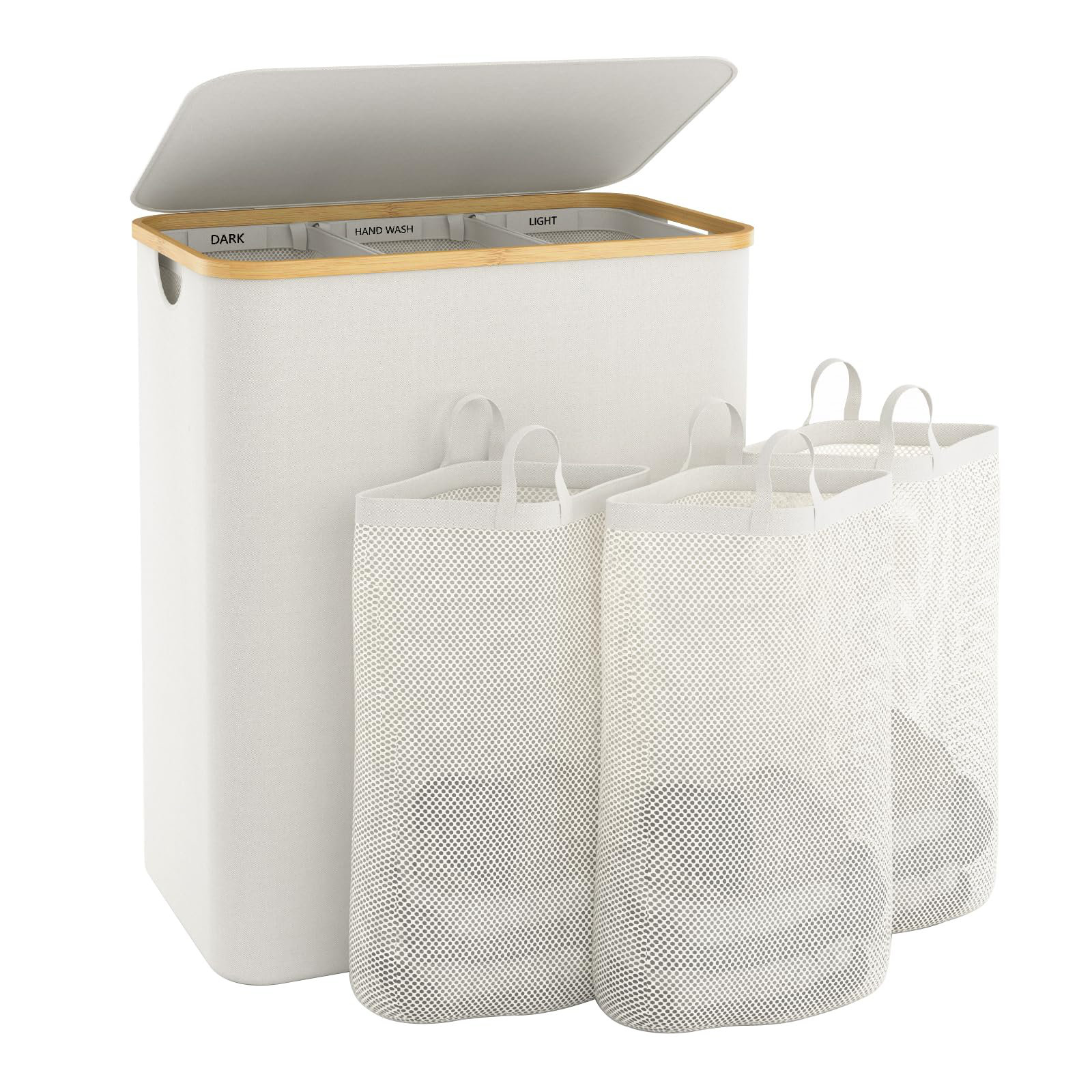 Dakota Fields Panier à linge avec couvercle, très grand panier à linge ...