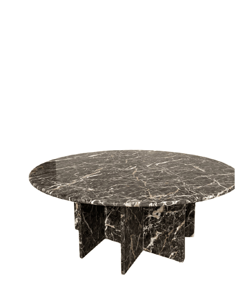 BETACH Genuine Marble Round Coffee Table - St Laurent Marble | Wayfair