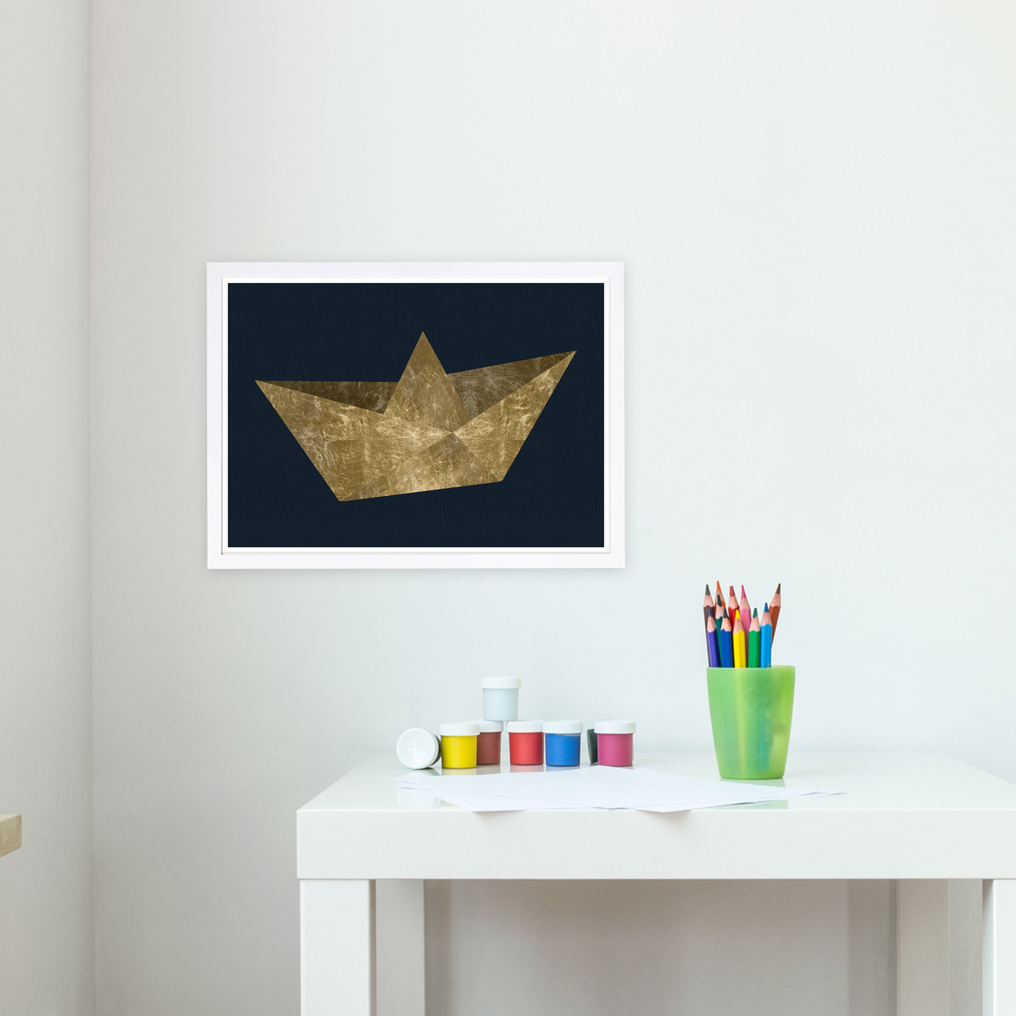 Isabelle & Max™ 'Boat' Framed Graphic Art | Wayfair
