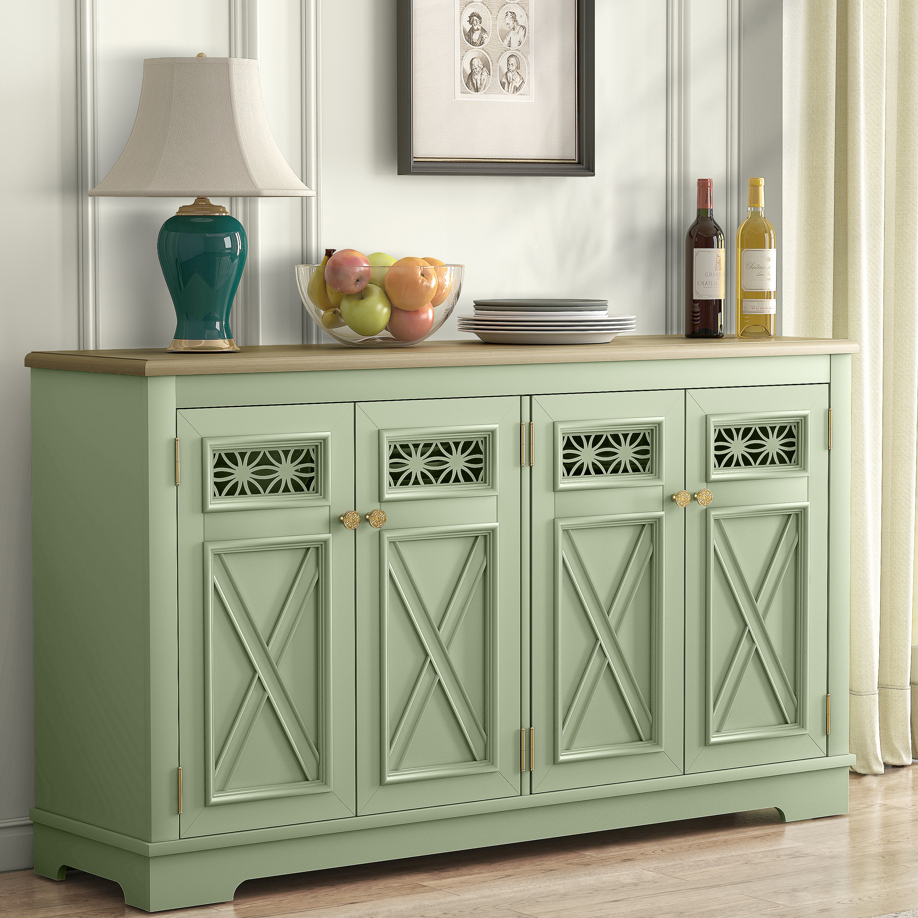 Gracie Oaks Buffet 57,4 po Farmhouse et Commentaires - Wayfair Canada