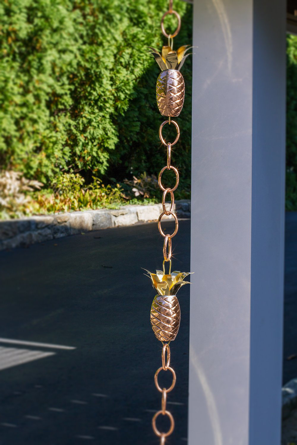 Arlmont & Co. 100% Pure Copper Pineapple Rain Chain, 8-1/2 Feet Long ...
