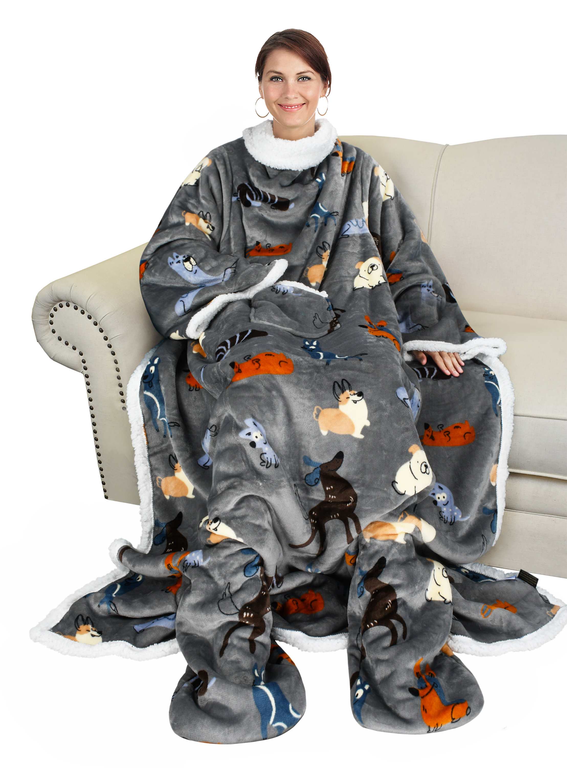 fleece throw and robe