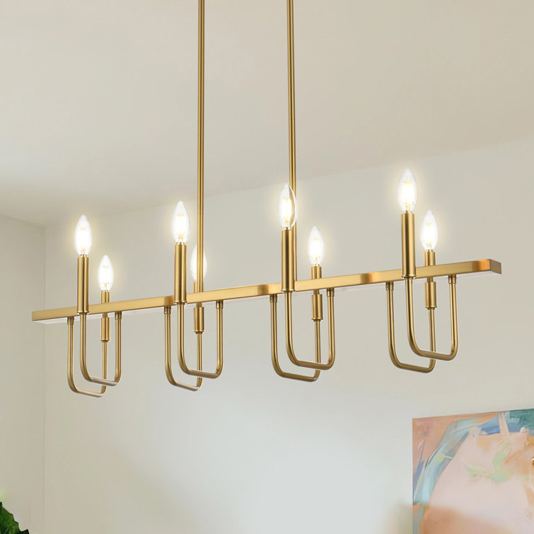 Mercer41 Rumeal 8 - Light Modern Linear Chandelier & Reviews | Wayfair