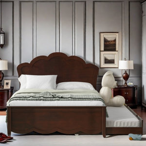 Lark Manor™ Wood Platform Bed With Twin Size Trundle | Wayfair