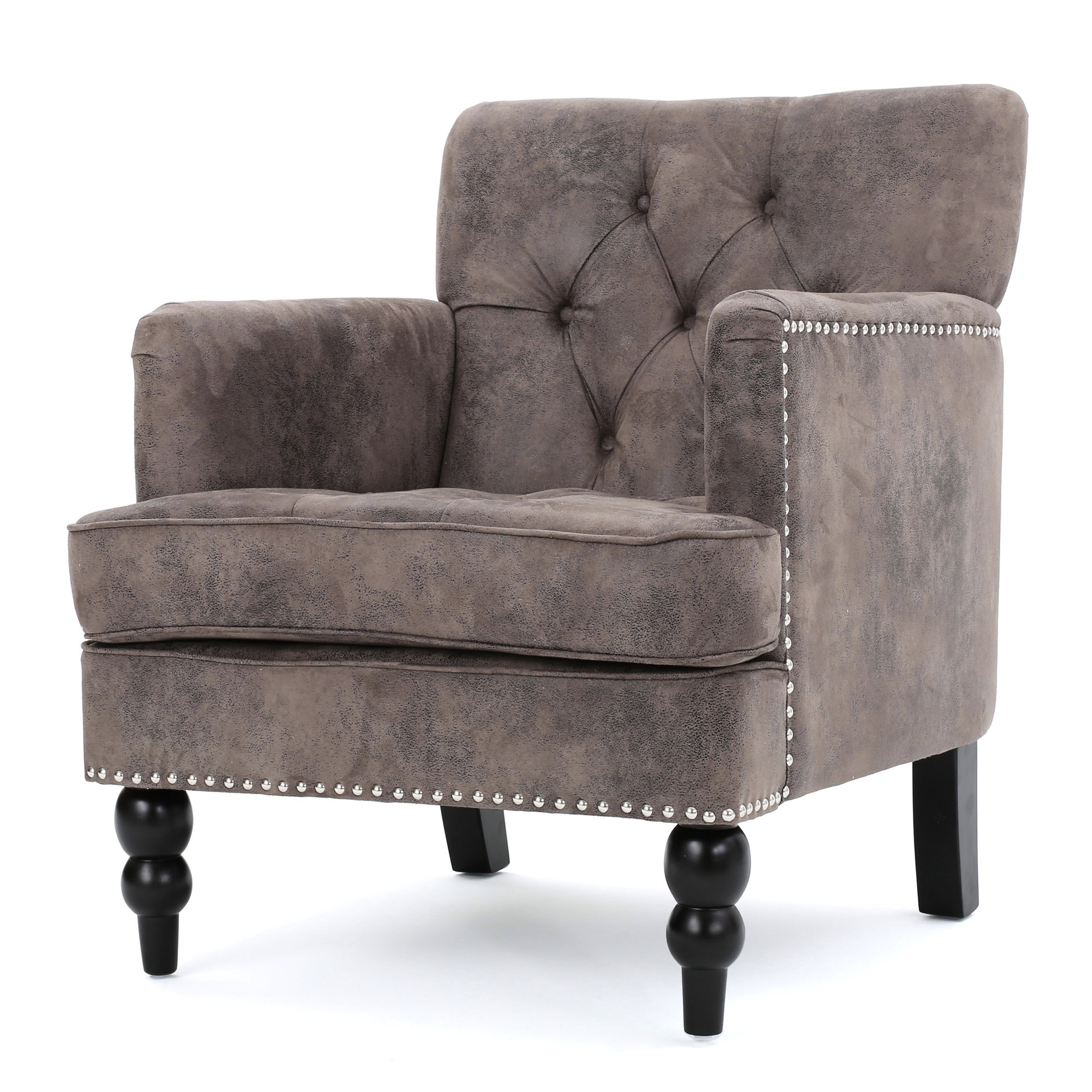 Red Barrel Studio® Stylish Microfiber Club Chair, Diamond Tufting ...