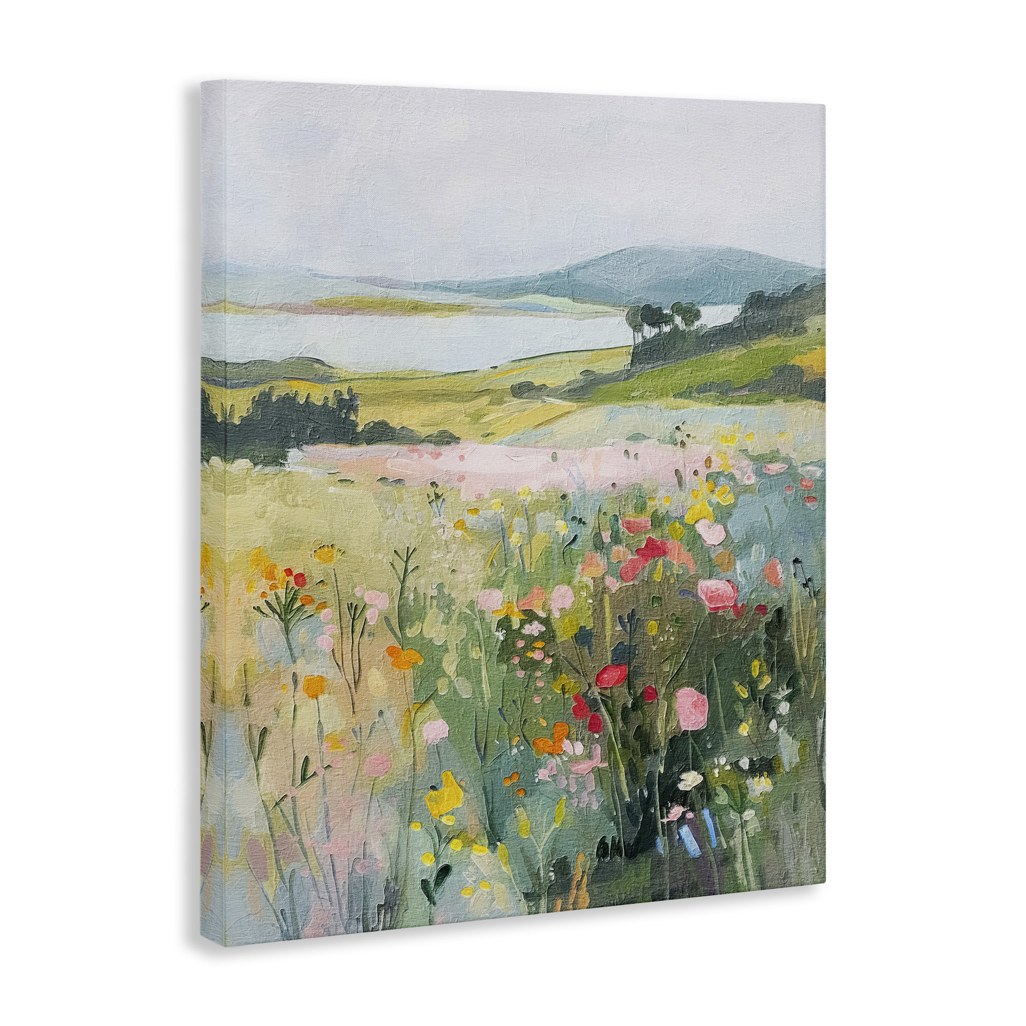 Dakota Fields Soft Abstract Countryside Canvas Wall Art by RileyB | Wayfair