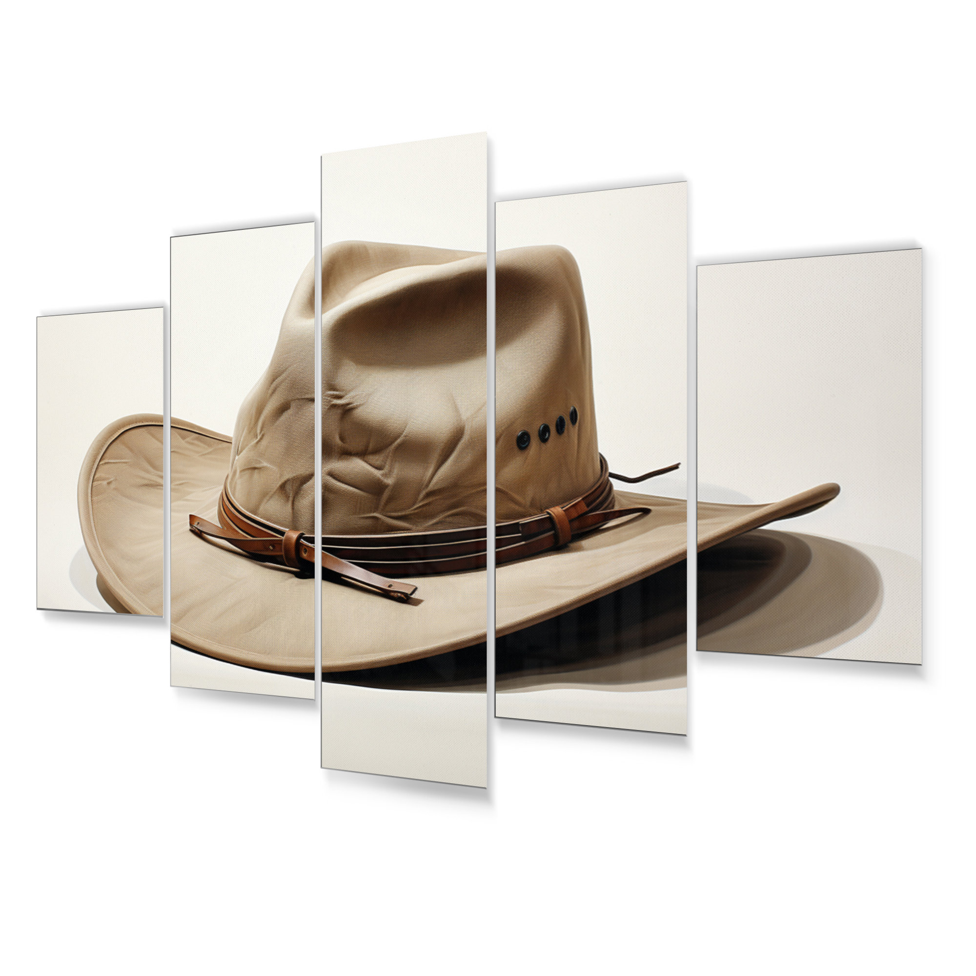 Design Art Cowboy Hat Minimalism Style VII - Cowboys Metal Art Print ...