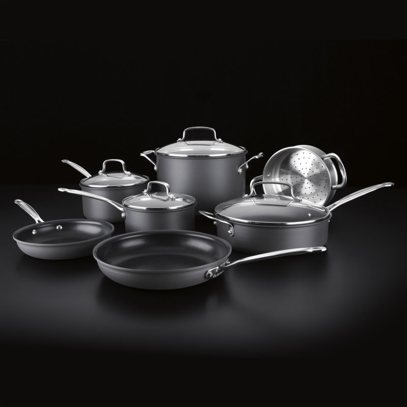 Cuisinart Chef's Classic 11 Piece Non Stick Hard-Anodized Cookware Set ...