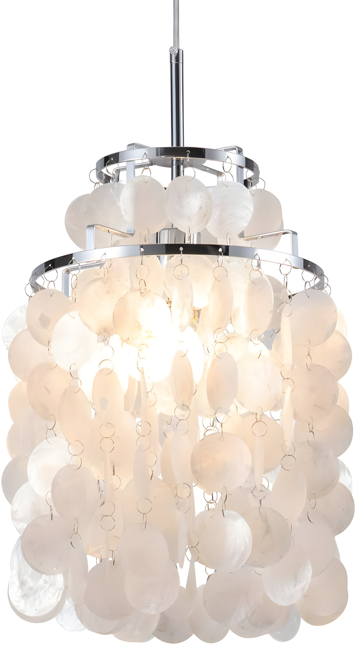 Beachcrest Home Modern Capiz Pendant Light With Sea Shell Design ...
