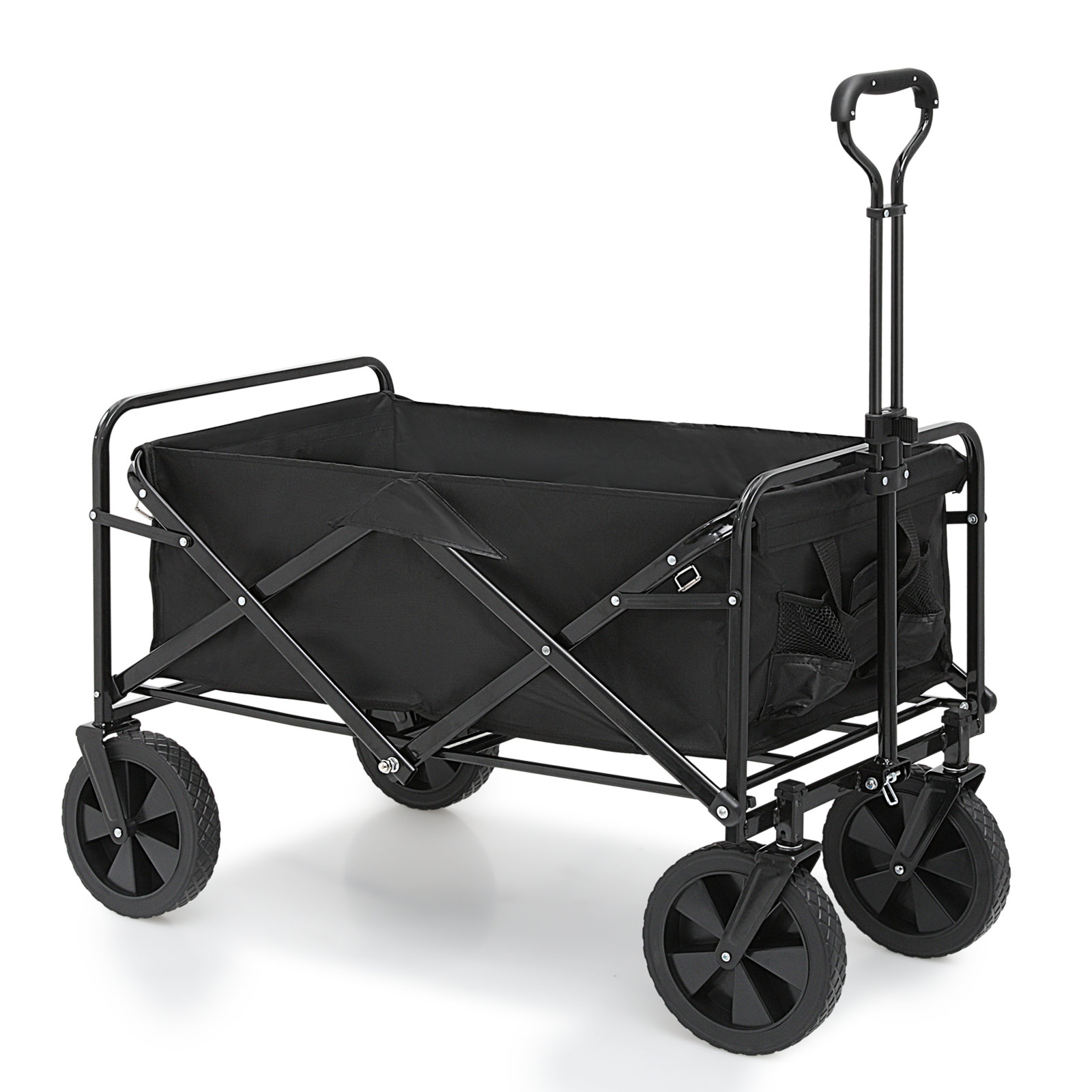MoNiBloom Folding Beach Utility Wagon Cart Patio Outdoor All Terrain ...