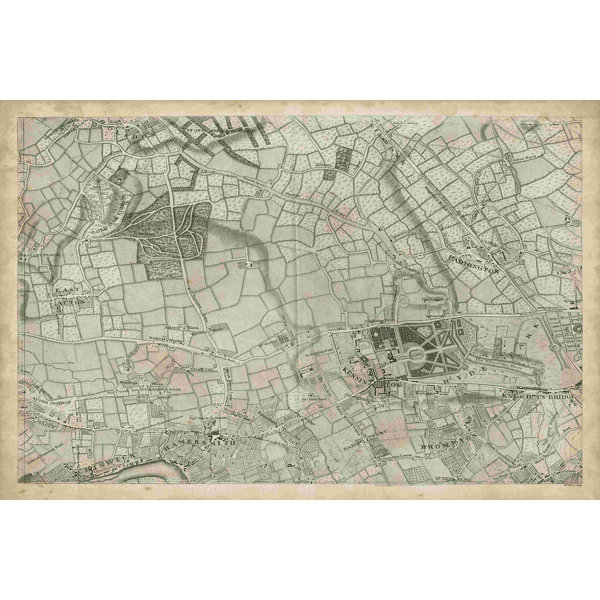 17 Stories Map Of London Grid VI On Canvas Print | Wayfair