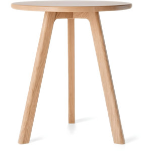 Corrigan Studio® Solid Wood Round Side Table - Minimalist Scandinavian ...