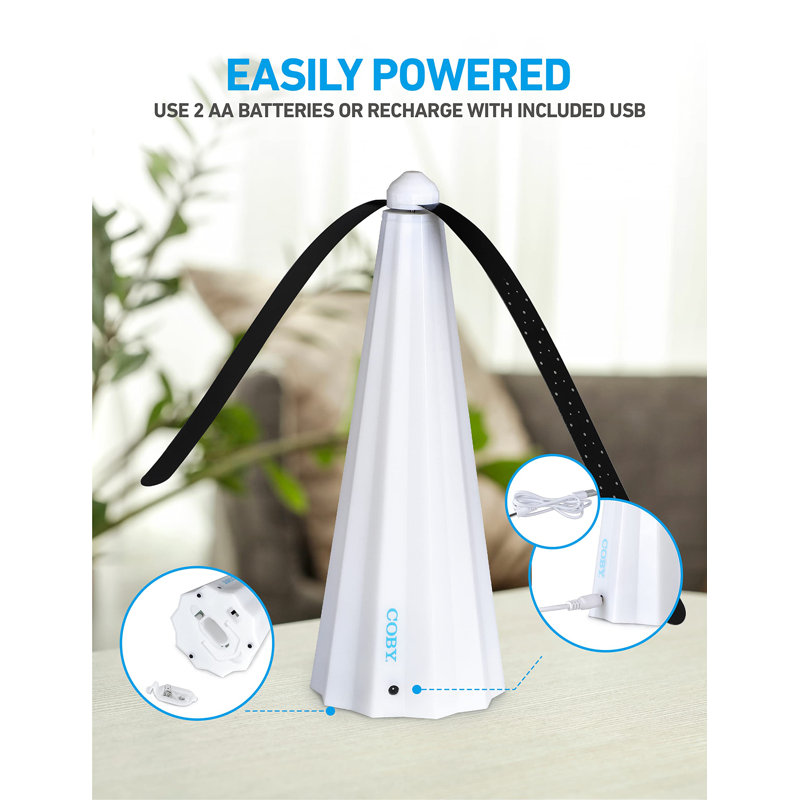 COBY Fly Repellent Fan, Outdoor & Indoor Fly Fan, Portable Fly Catcher ...