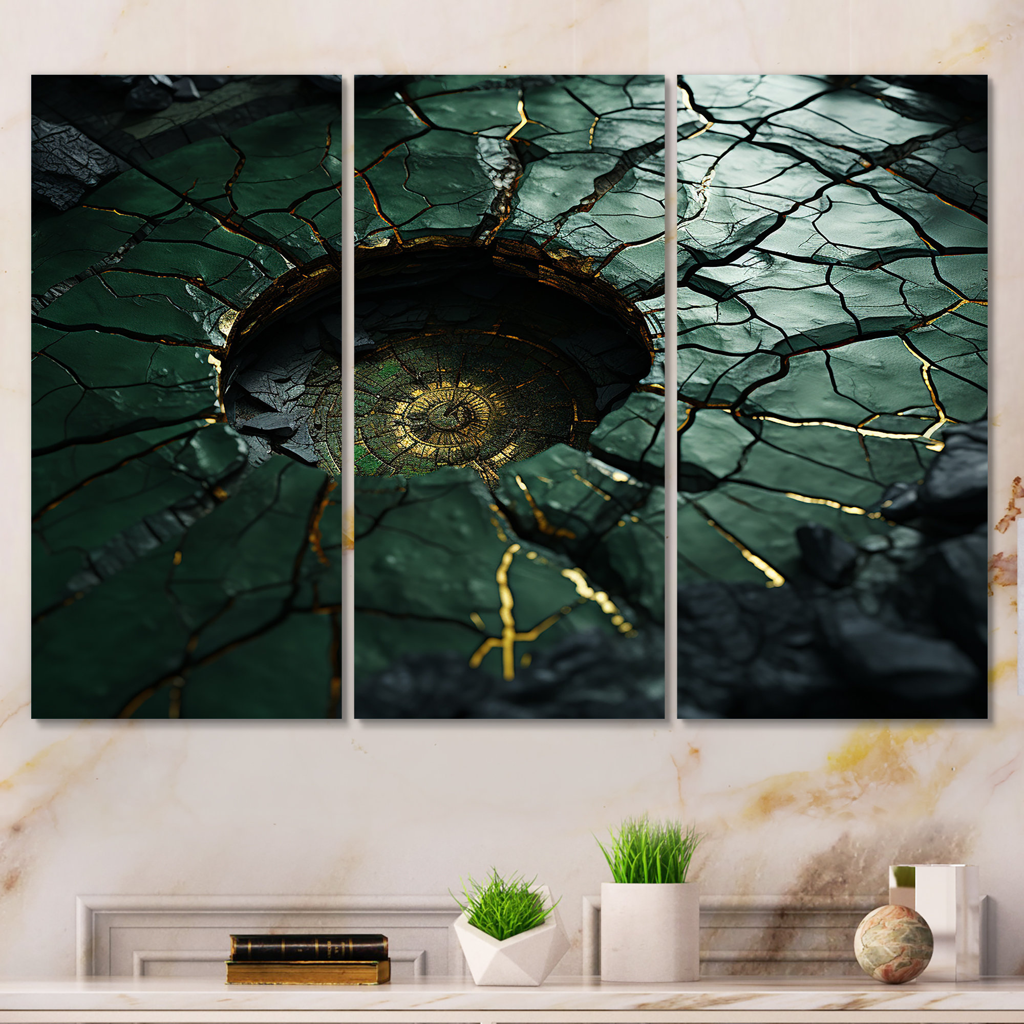 Latitude Run® Green Emerald Amazonite Stone Geode I - Stone Geode Wall ...