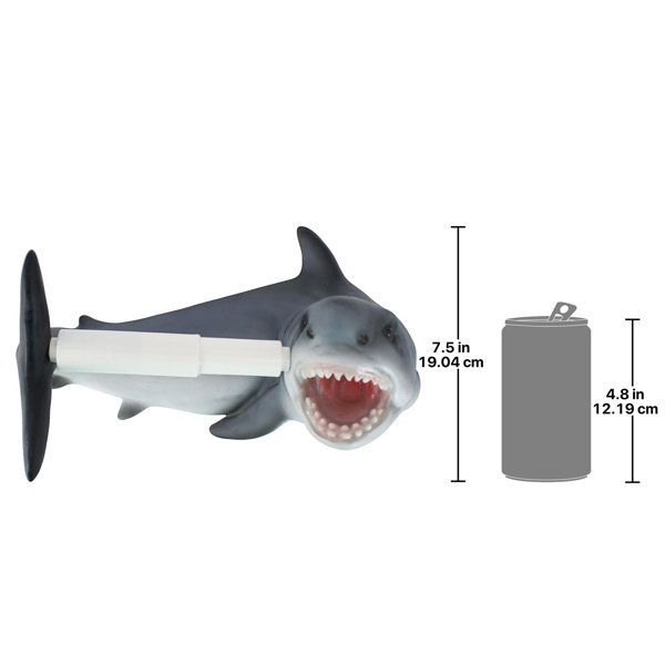 Design Toscano Shark Attack Wall Mount Toilet Paper Holder & Reviews ...