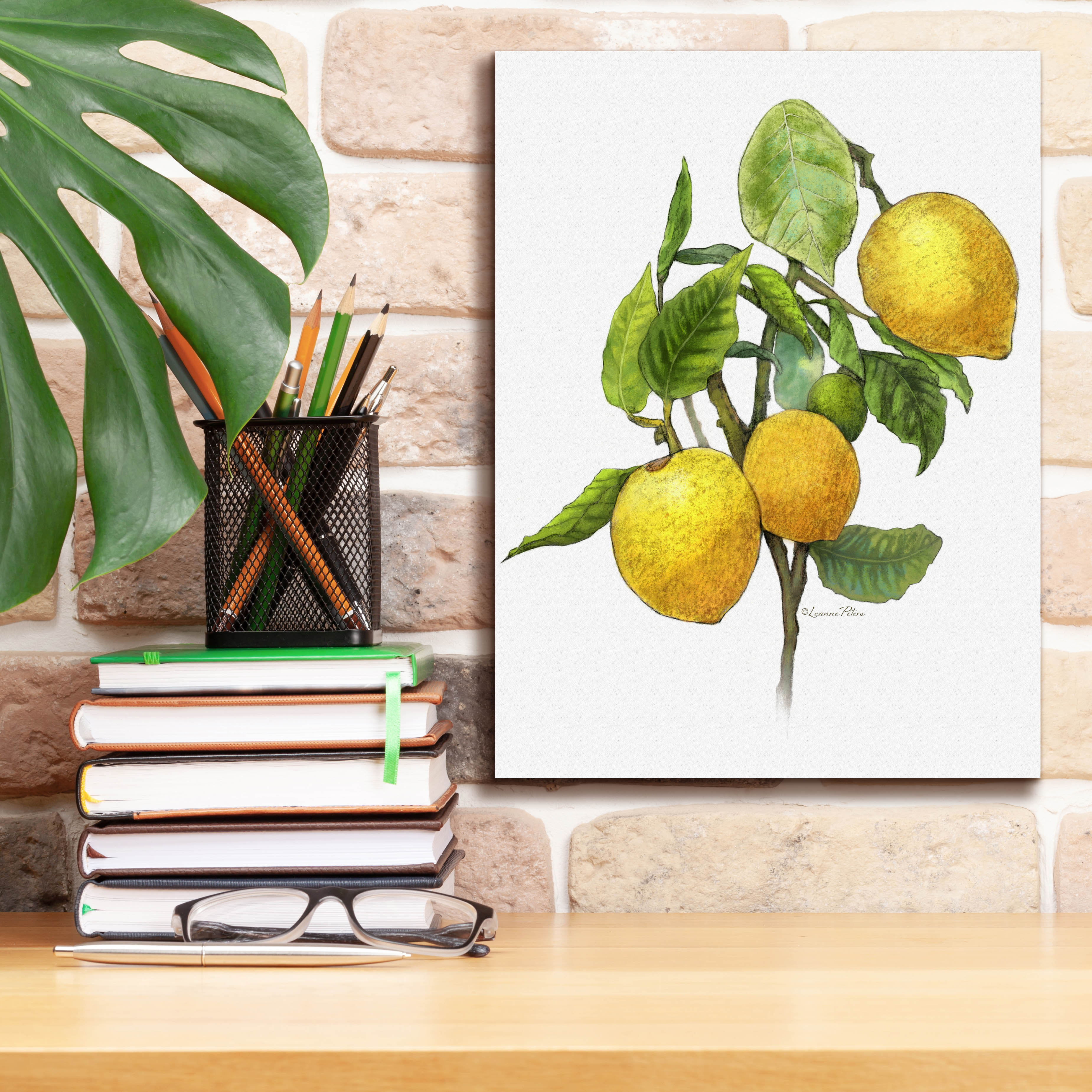 Epic Graffiti 'Lemon Tree Branch' by Art and a Little Magic Canvas Wall ...