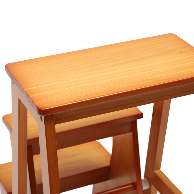 WFX Utility™ 3 - Step Wood Folding Step Stool | Wayfair