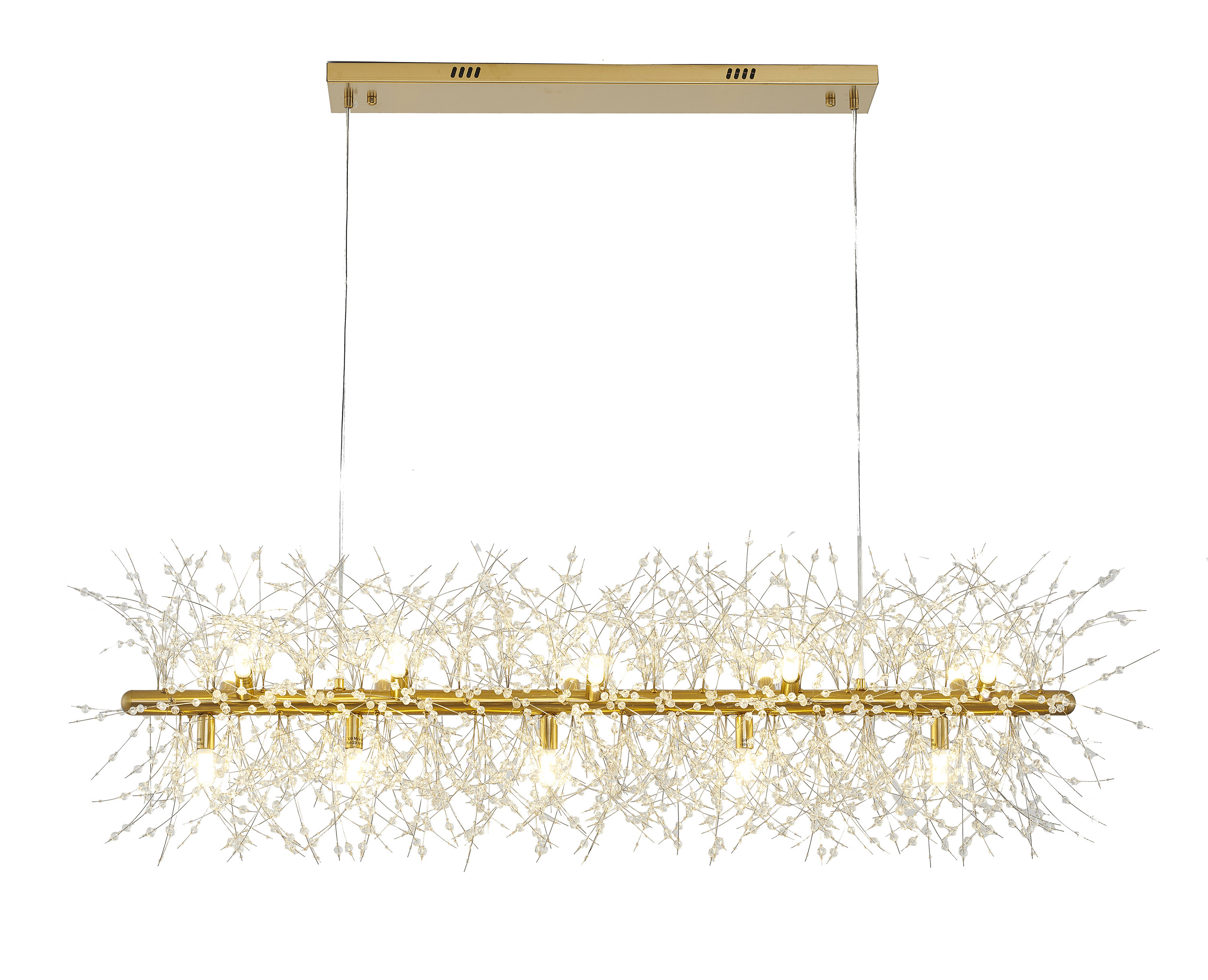 House of Hampton Ahmina Transitional 15 - Light Crystal Rectangular ...