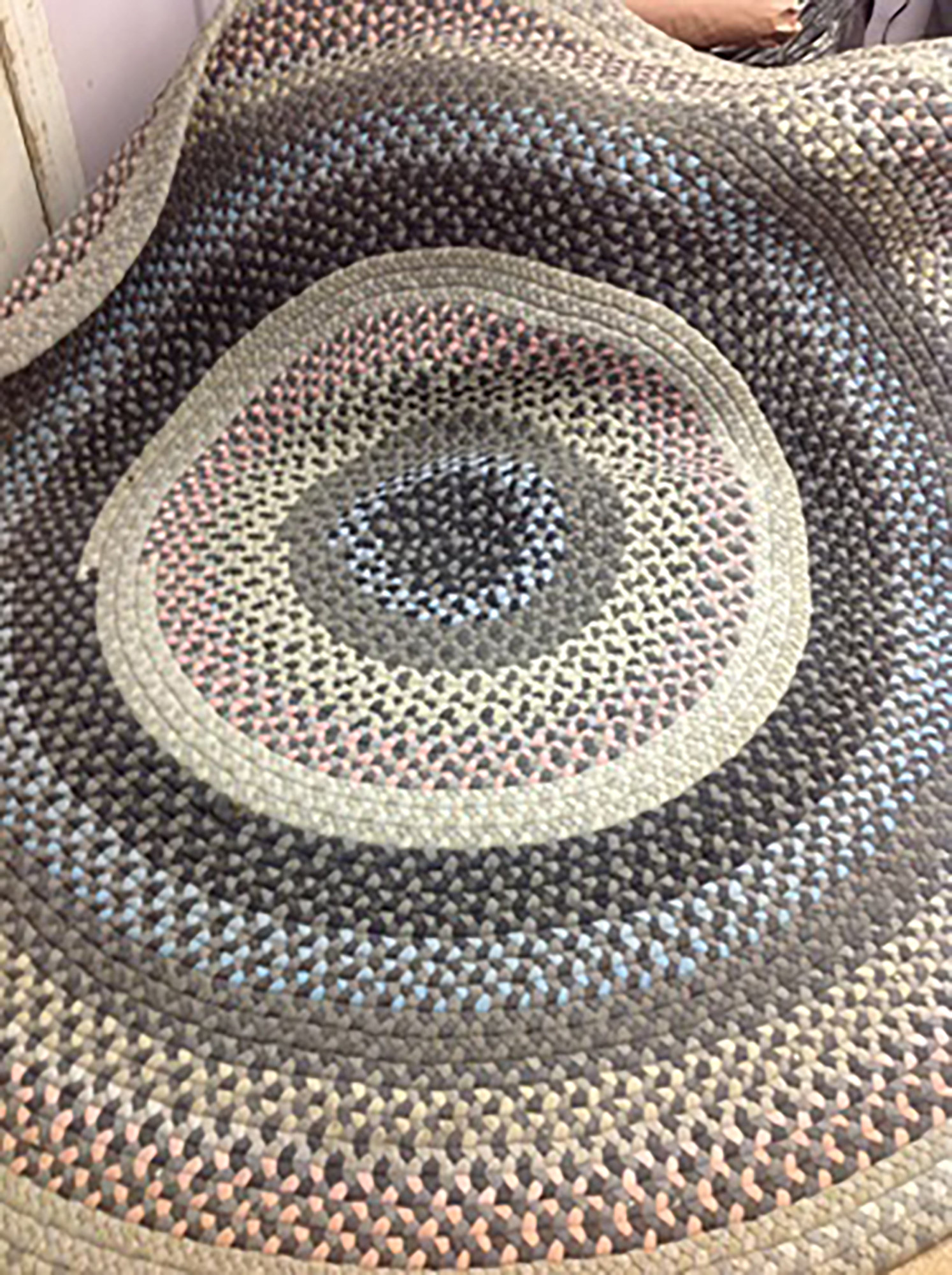 August Grove® Round Handmade Braided Wool Blue Area Rug - Wayfair Canada