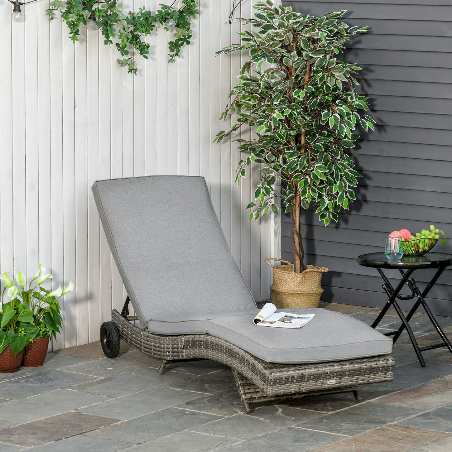 Wrought Studio Chaise Lounge Pool Chair, Outdoor Cushioned Patio Sun ...