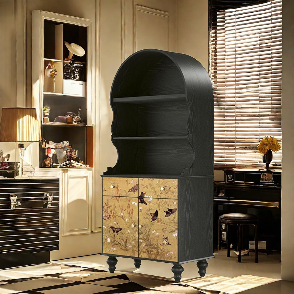 Parttlion French vintage style butterfly bookcase | Wayfair