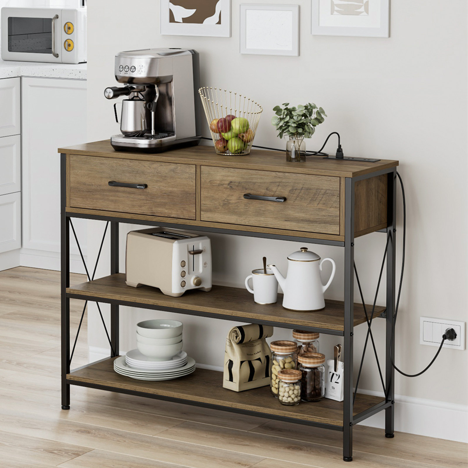 Wade Logan Console Besuglow avec ports et prises USB et Commentaires ...