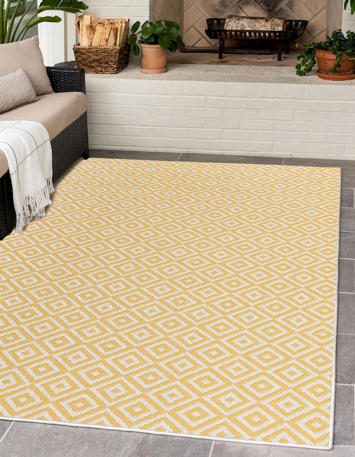 George Oliver Outdoor Destiny Area Rug Clay Color | Wayfair