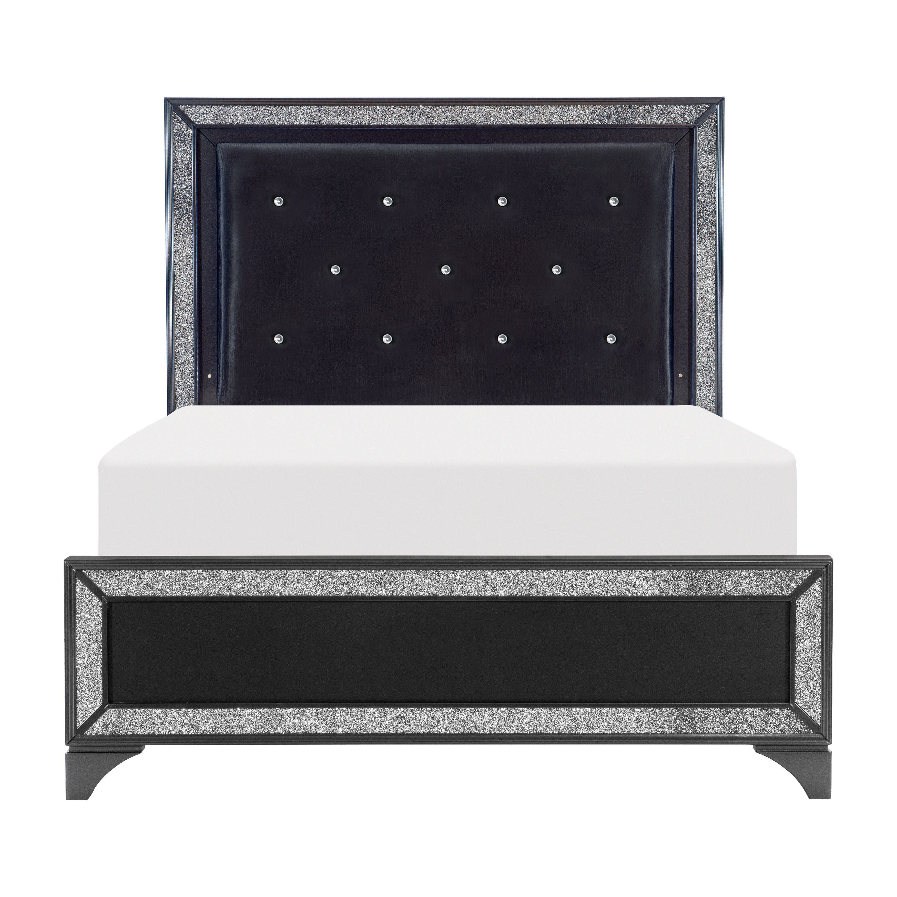 Everly Quinn Salon Queen LED Upholstered Panel Bed | Wayfair