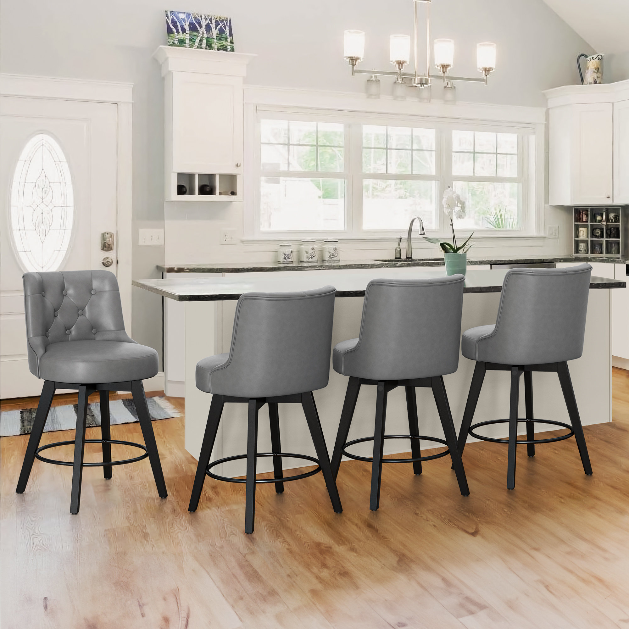 Lark Manor Arleine Swivel 26'' Counter Stool & Reviews | Wayfair