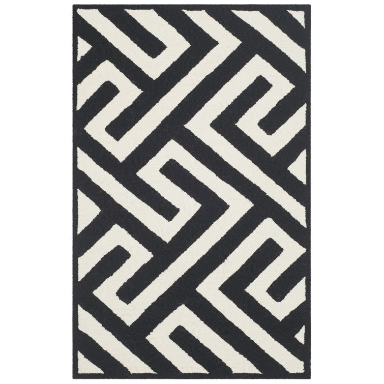 Mercer41 Emer Hand Hooked Performance Geometric Rug & Reviews | Wayfair