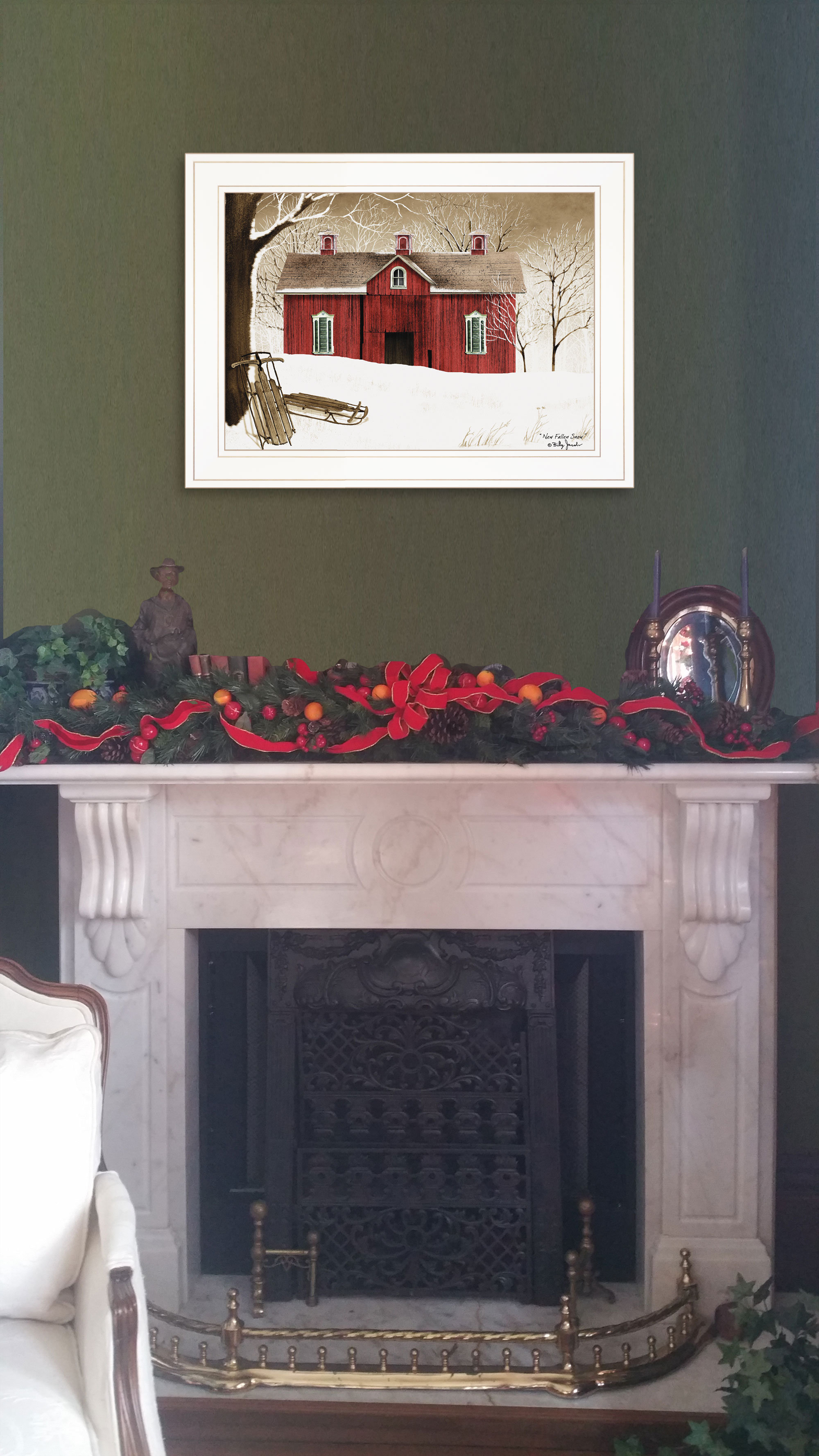 August Grove® New Fallen Snow - Single Picture Frame Print | Wayfair