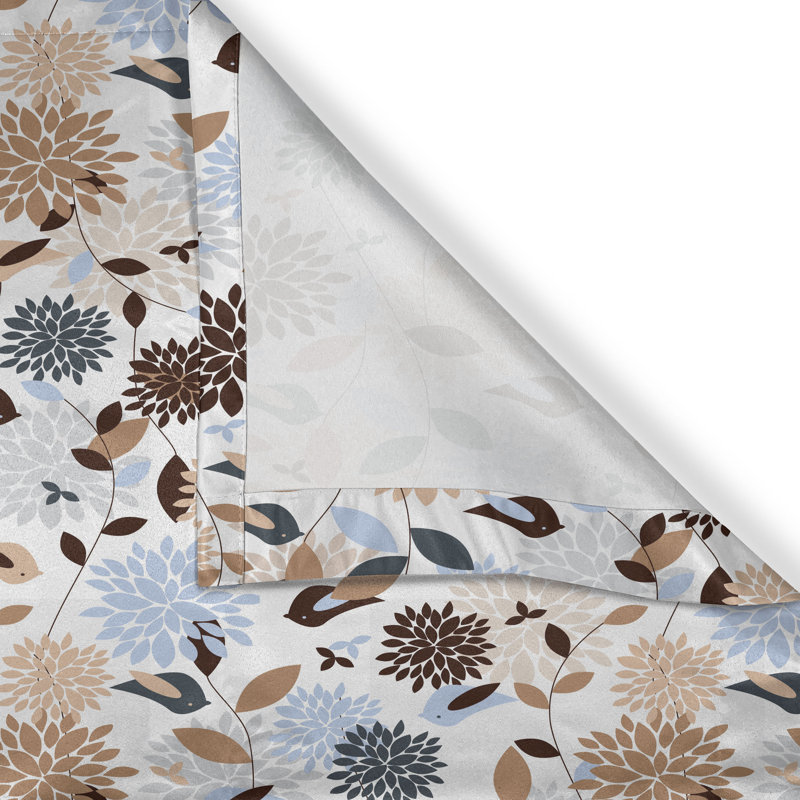 East Urban Home Earth Tones Grommet Curtain 2-Panel Window Drapes, 50 ...