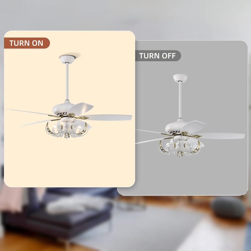 House of Hampton® Jonuel 52'' Ceiling Fan with Light Kit | Wayfair