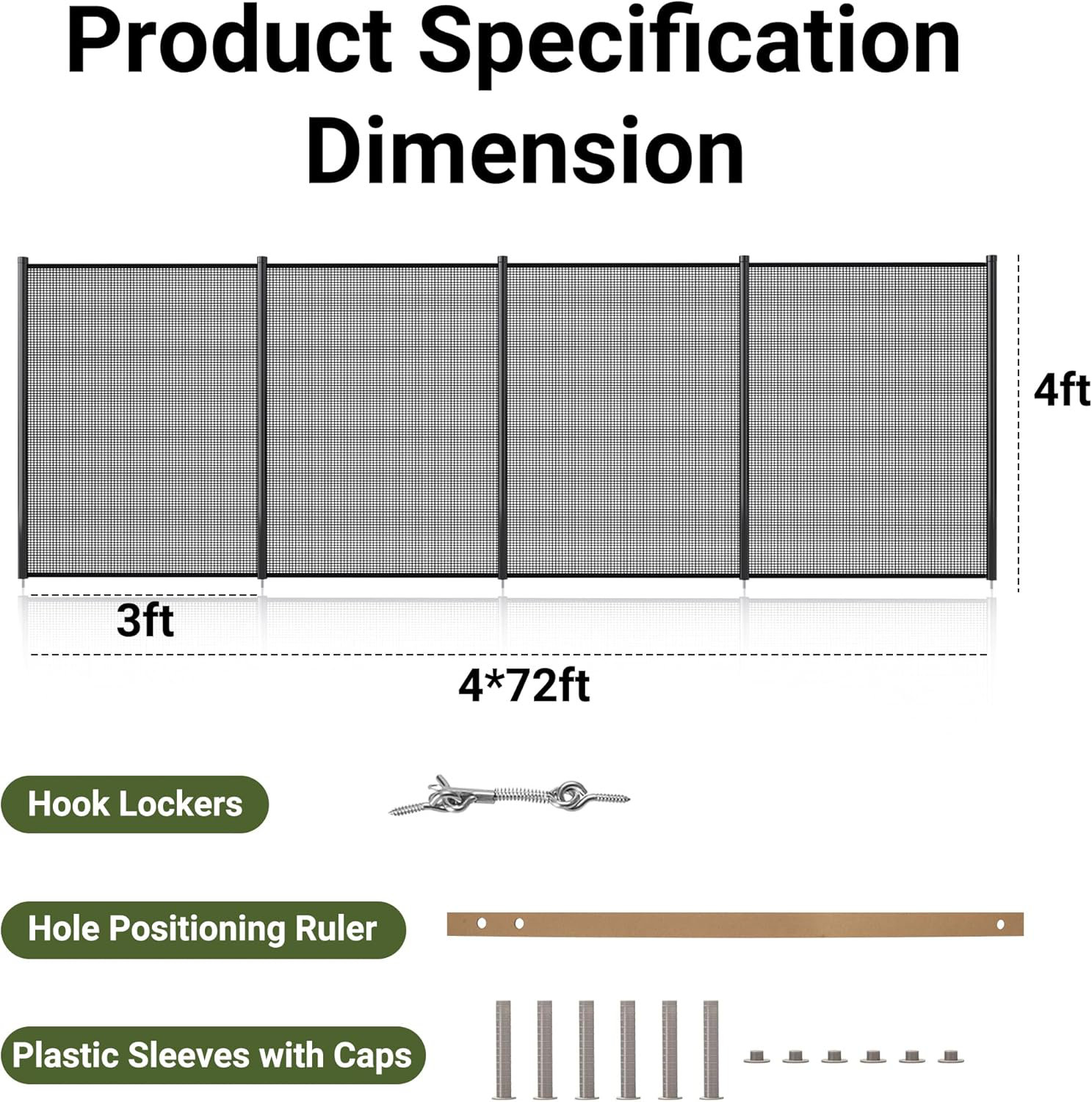 Polar Aurora 4ft. H x 72ft. W Black Fence Panels | Wayfair