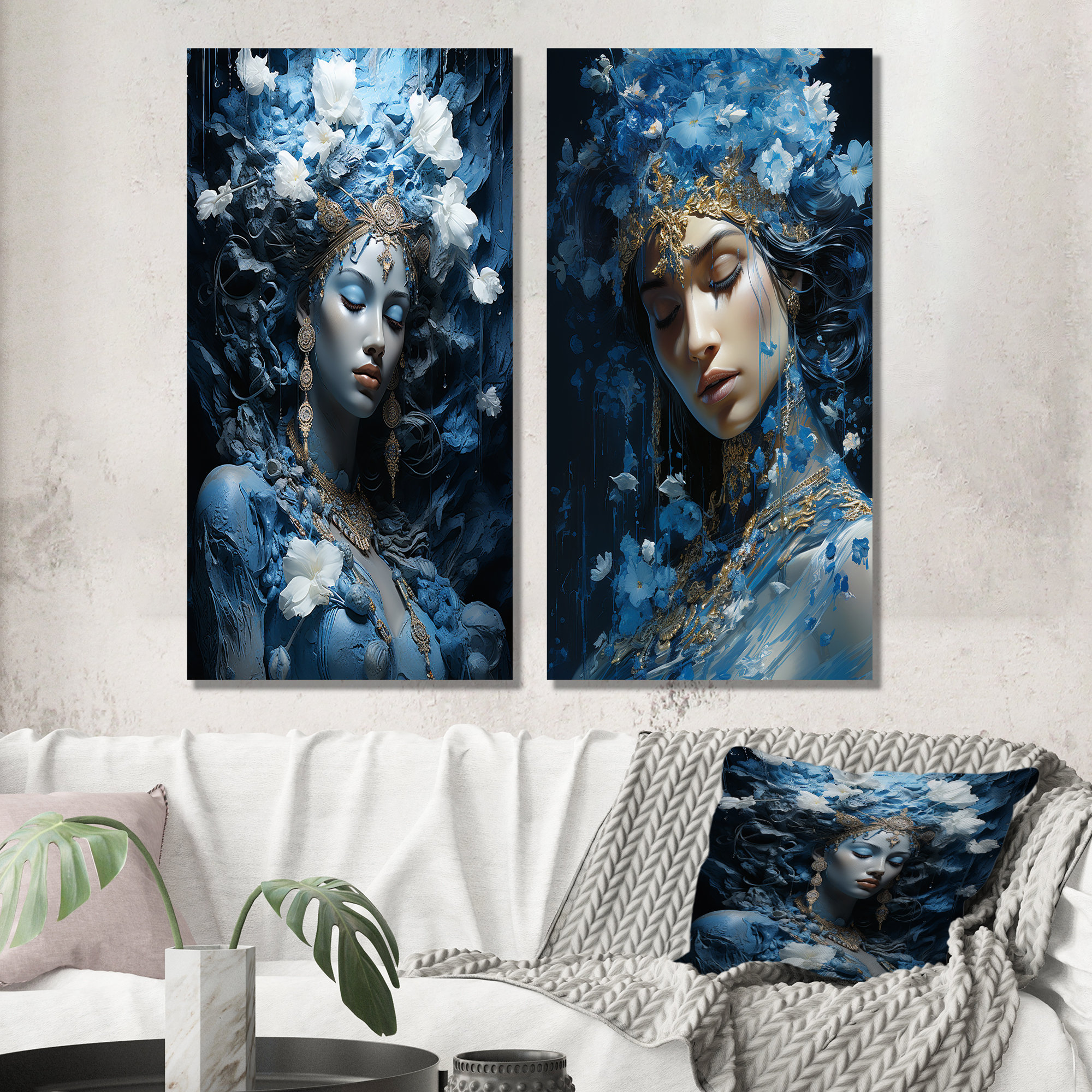 House of Hampton® Hindu Woman Atman Spirit Abyss - Hinduism Canvas Wall ...