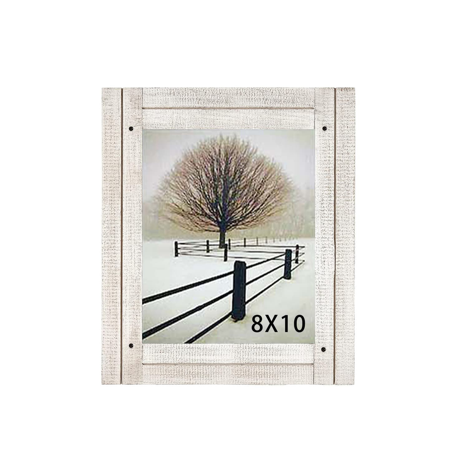 Latitude Run® Flat 8x10 picture frame, crystal clear glass, wooden ...