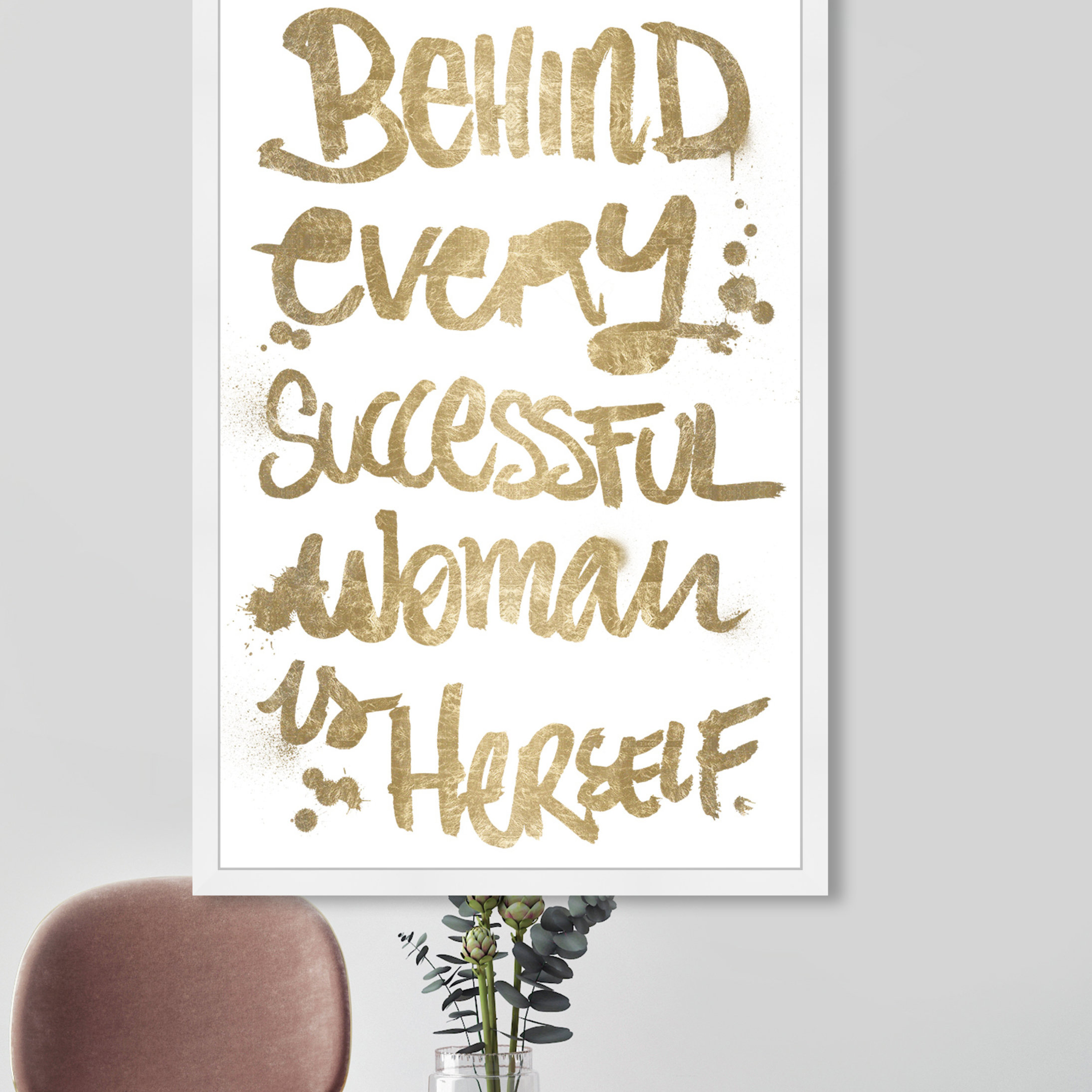 Oliver Gal Prints Typography And Quotes 'Succesful Woman Gold ...