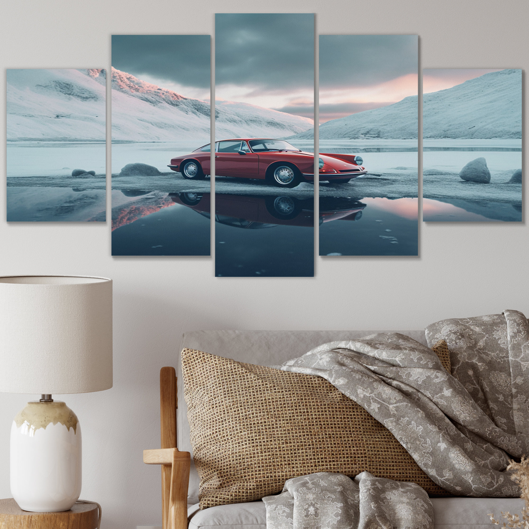 Ebern Designs Classic German Car Scenery III On Canvas 5 Pieces Print ...