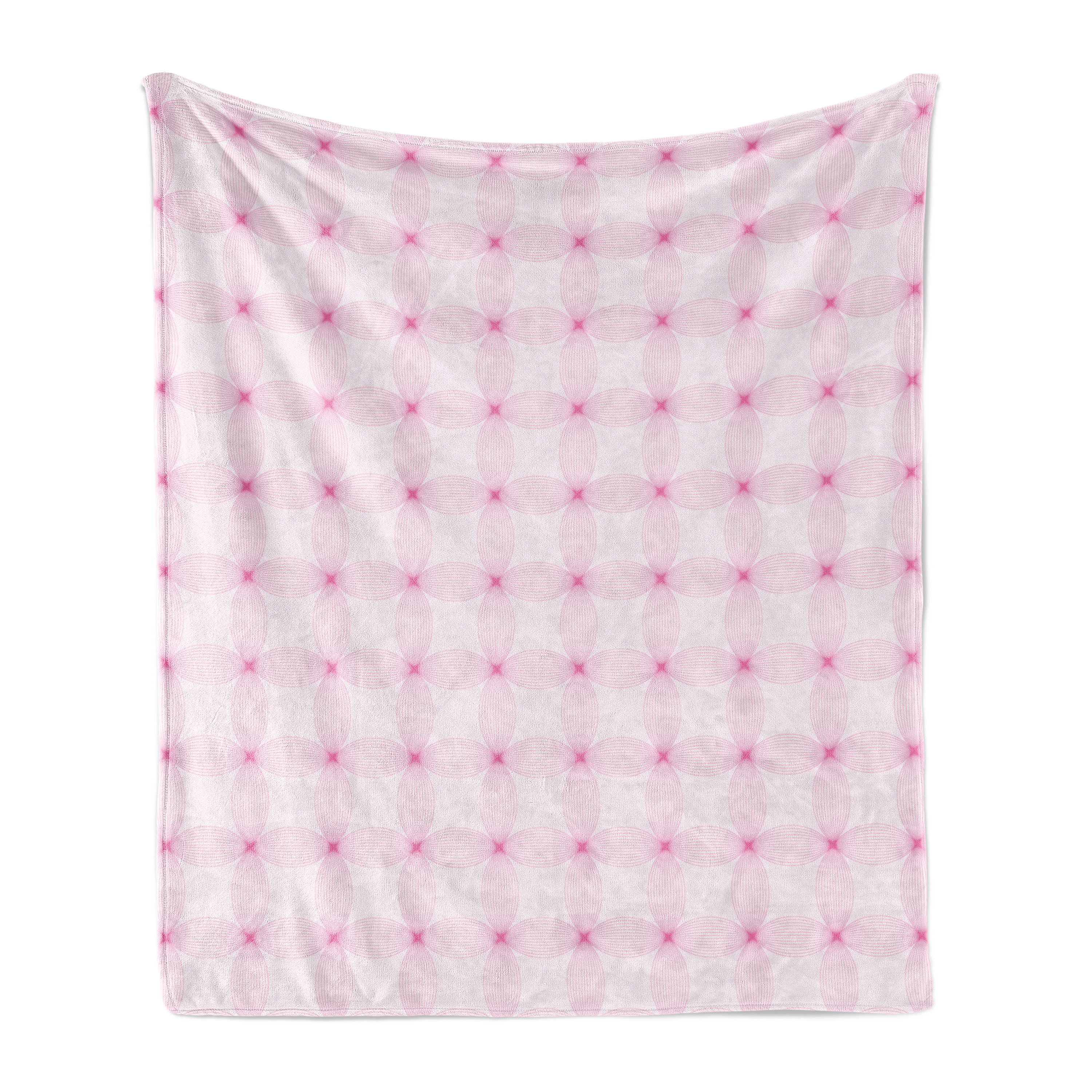 Ambesonne Modern Fleece Throw Blanket Pink Tangled Motifs Pale Pink ...