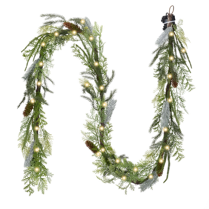 The Holiday Aisle® Kaimani 72 Inch and 108 Inch Lighted Pine and ...